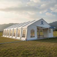 China Emergency Relief Rapid Deployment Party Marquee Tent Shelter Disaster Response Field Hospital Portable European Frame Structure for sale