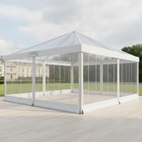 China Panoramic Transparent PVC Window Party Marquee Tent System Clear View European Market Stall Exhibition Canopy Structure for sale