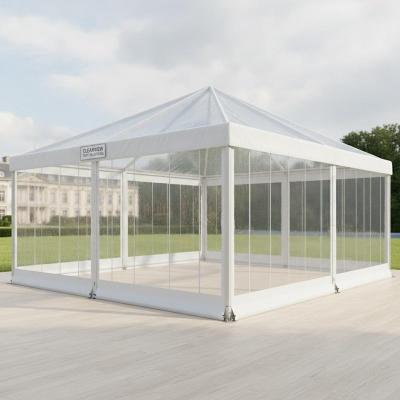 China Panoramic Transparent PVC Window Party Marquee Tent System Clear View European Market Stall Exhibition Canopy Structure for sale