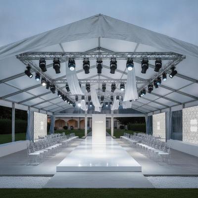 China Fashion Show Catwalk Runway Party Marquee Tent Professional Lighting Rig White Interior European Designer Event Canopy Structure for sale