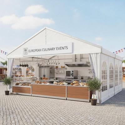 China Food Festival Catering Service Party Marquee Tent Commercial Kitchen Ready European Culinary Event Vendor Canopy Structure for sale