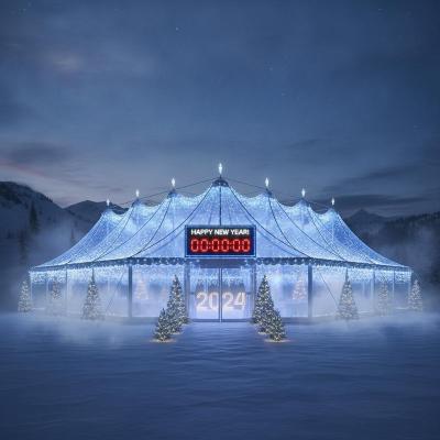 China New Year Eve Celebration Party Marquee Tent Winter Festive Package LED Lighting Countdown European Event Canopy Structure for sale