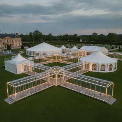 China Modular Covered Walkway Connector Party Marquee Tent System Multi Structure European Event Complex Link Canopy for sale