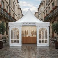 China Pop Up Retail Store Party Marquee Tent Shop Front Display Window European High Street Temporary Canopy Structure for sale