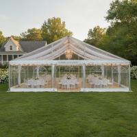 China USA Backyard Wedding Reception Party Marquee Tent Premium Elegant Clear Window Wall American Ceremony Canopy Structure for sale