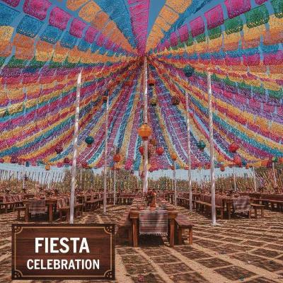 China Mexico Central America Fiesta Party Marquee Tent Traditional Colorful Papel Picado Style Event Celebration Canopy Structure for sale
