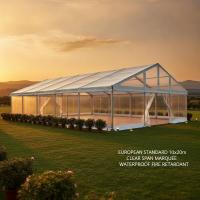 China European Standard 10x20m Clear Span Aluminum Party Marquee Tent Waterproof Fire Retardant for sale