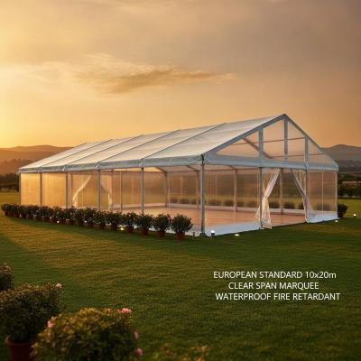 China European Standard 10x20m Clear Span Aluminum Party Marquee Tent Waterproof Fire Retardant for sale