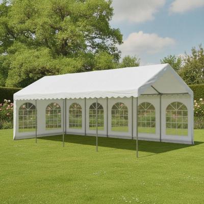 China Premium 6x12m Waterproof Garden Party Marquee Tent with Removable Sidewalls UV Resistant PE Roof for sale
