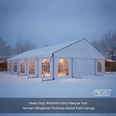 China Heavy-Duty Winterfest Party Marquee Tent TUV Certified DIN 4102 B1 German Oktoberfest Christmas Market Event Canopy for sale