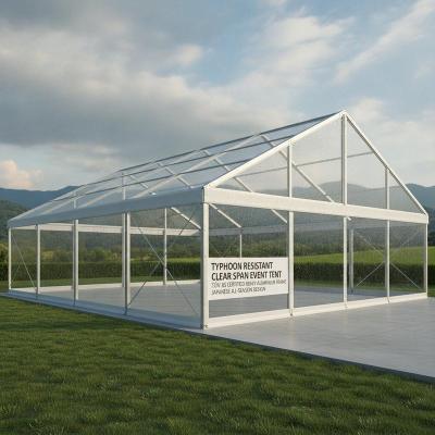 China Typhoon Resistant Clear Span Party Marquee Tent TUV JIS Certified Heavy Aluminum Frame Japanese All-Season Event for sale