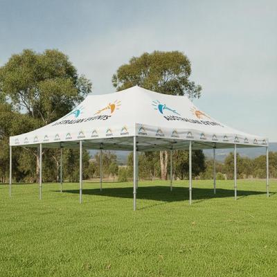 China Custom Printed Branded Party Marquee Tent Aluminum Frame UV Resistant Logo Canopy for Australian Events for sale