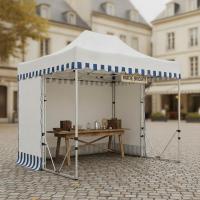 China Portable Pop Up Folding Party Marquee Tent Aluminium Frame Quick Setup French Market Brocante Stall Canopy for sale
