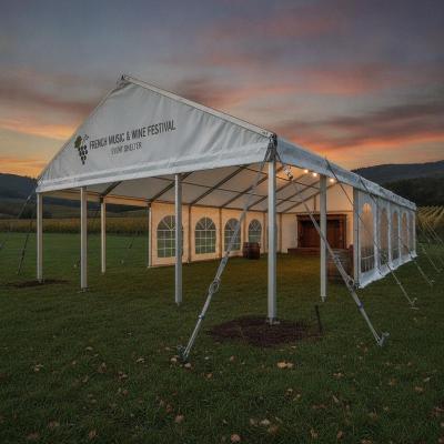 China Heavy Duty Festival Party Marquee Tent Reinforced Aluminium Frame Storm Anchor Kit French Music Wine Event Shelter for sale