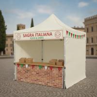 China Portable Pop Up Folding Party Marquee Tent Aluminium Quick Setup Italian Sagra Food Festival Market Stall Canopy for sale