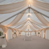 China Luxury TUV Certified Aluminum Party Marquee Tent Interior Drapes for Netherlands Premium Weddings Events for sale