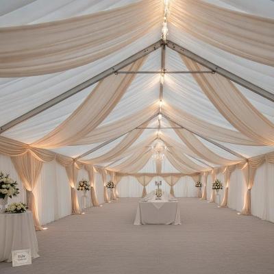 China Luxury TUV Certified Aluminum Party Marquee Tent Interior Drapes for Netherlands Premium Weddings Events for sale