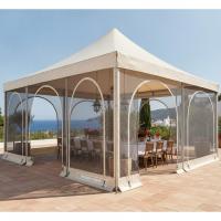 China Ventilated Aluminum Party Marquee Tent Mesh Sidewalls for Spanish Mediterranean Outdoor Events Dining for sale