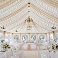 China Luxury White Aluminum Wedding Party Marquee Tent Interior Drapes for Spanish Wedding Celebrations Events for sale