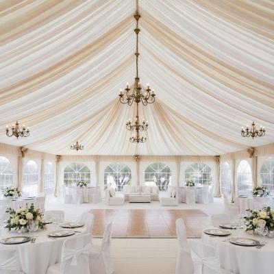 China Luxury White Aluminum Wedding Party Marquee Tent Interior Drapes for Spanish Wedding Celebrations Events for sale