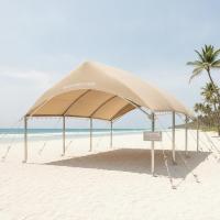 China Beach Club Marquee Tent with 98% UV Blocking Roof and 316 Marine Grade Stainless Steel Hardware for 130km/h Tropical Storm Rating for sale