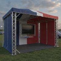 China Sports Tailgate Tent with Weatherproof 65 inch TV Mount Hard Pressed Extruded Aluminum Alloy 6082 T6 Frame and Custom NFL NCAA Colors for sale