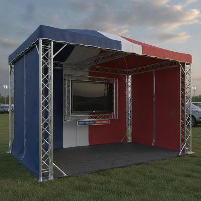 China Sports Tailgate Tent with Weatherproof 65 inch TV Mount Hard Pressed Extruded Aluminum Alloy 6082 T6 Frame and Custom NFL NCAA Colors for sale
