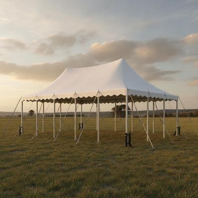 China All-Weather Wind-Rated Party Marquee Tent 10x20FT Ground Anchoring System 120km/h Hurricane Rated Heavy-Duty PVC Cover for sale