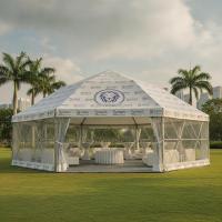 China Custom Branded Party Marquee Tent OEM Logo Print Singapore Event Rental Canopy Promotional Shelter for sale