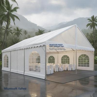 China Monsoon Proof Party Marquee Tent Waterproof PVC Aluminum Frame Thailand Outdoor Event Canopy Gazebo for sale