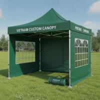 China Vietnam Portable Folding Pop Up Party Tent Custom Printed Exhibition Canopy 600D Oxford Waterproof for sale
