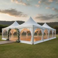 China Luxury Wedding Marquee Tent South Africa Elegant White PVC Event Pavilion Aluminum TUV Certified for Outdoor Ceremony for sale