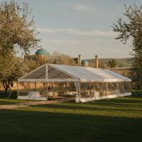 China Wedding Celebration Party Marquee Tent Aluminum Frame PVC Cover Outdoor Event Shelter for Uzbekistan for sale