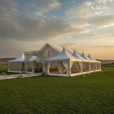 China Grand Wedding Ceremony Party Marquee Tent Aluminum Frame PVC Event Pavilion Turkmenistan Celebration for sale