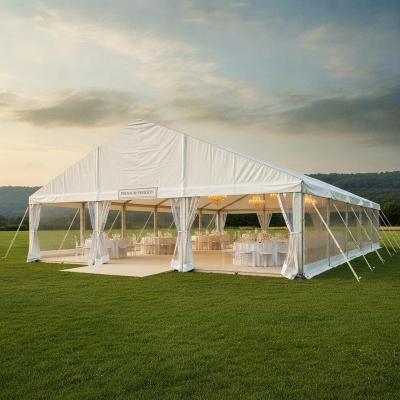 China Premium Wedding Celebration Party Marquee Tent Double Layer PVC Insulated Pavilion Russian Banquet Event Shelter for sale