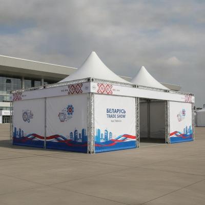 China Custom Printed Party Marquee Tent TUV Certified Aluminum Frame for Belarus Trade Show Exhibition for sale
