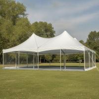 China Commercial Double Roof Party Marquee Tent UV Resistant PVC Cover Galvanized Frame Event Shelter for sale