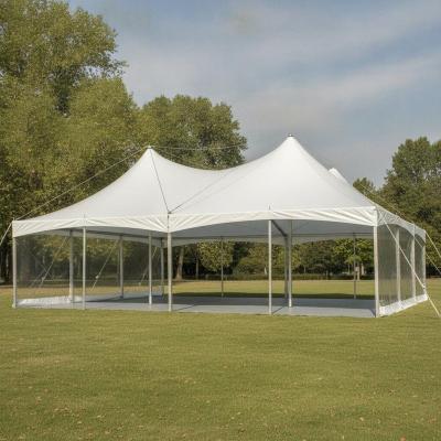 China Commercial Double Roof Party Marquee Tent UV Resistant PVC Cover Galvanized Frame Event Shelter for sale