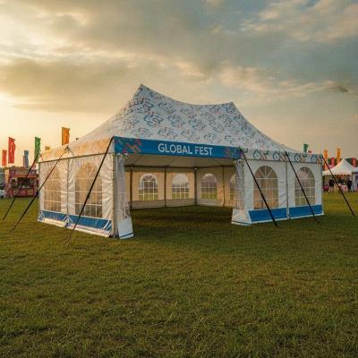 China Custom Logo Printed Party Marquee Tent OEM Design for Brand Promotion Outdoor Festival Event for sale