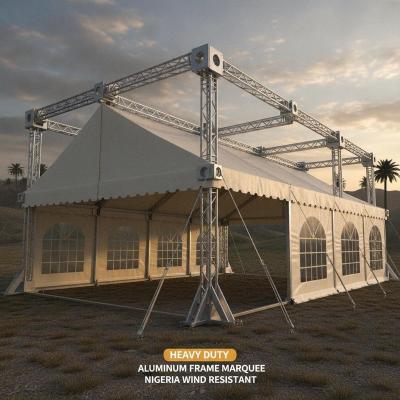 China Heavy Duty Aluminum Frame Party Marquee Tent Nigeria Wind Resistant Outdoor Use for sale