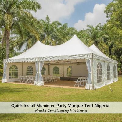 China Quick Install Aluminum Party Marquee Tent Nigeria Portable Event Canopy Hire Service for sale