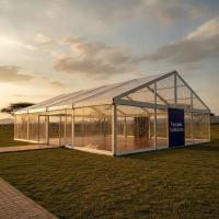 China Transparent Glass Wall Aluminum Party Marquee Tent for Tanzania Exhibitions for sale