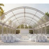 China Curved Roof Aluminum Party Marquee Tent Modular Frame for Ghana Weddings for sale