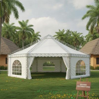 China Hexagonal Aluminum Alloy Party Marquee Tent Multi Side for Ghana Celebrations for sale