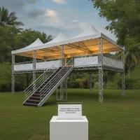 China Double Decker Two Storey Aluminum Party Marquee Tent for Ghana Event Venues for sale