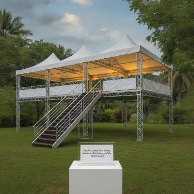 China Double Decker Two Storey Aluminum Party Marquee Tent for Ghana Event Venues for sale