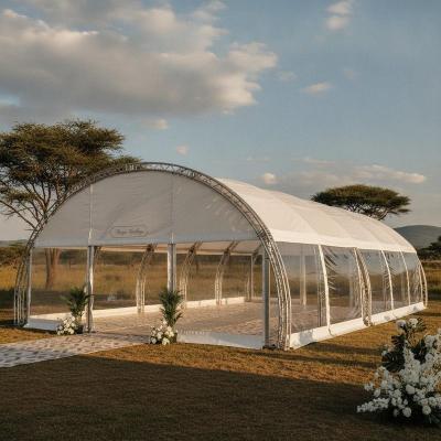 China Curved Roof Aluminum Party Marquee Tent Modular Frame for Kenya Weddings for sale