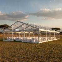 China Transparent Glass Wall Aluminum Party Marquee Tent for Kenya Exhibitions for sale