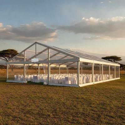 China Transparent Glass Wall Aluminum Party Marquee Tent for Kenya Exhibitions for sale