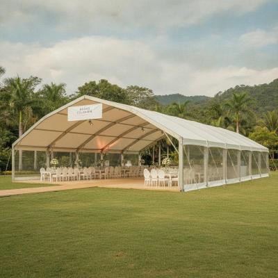 China Curved Roof Aluminum Party Marquee Tent Modular Frame for Colombia Weddings for sale